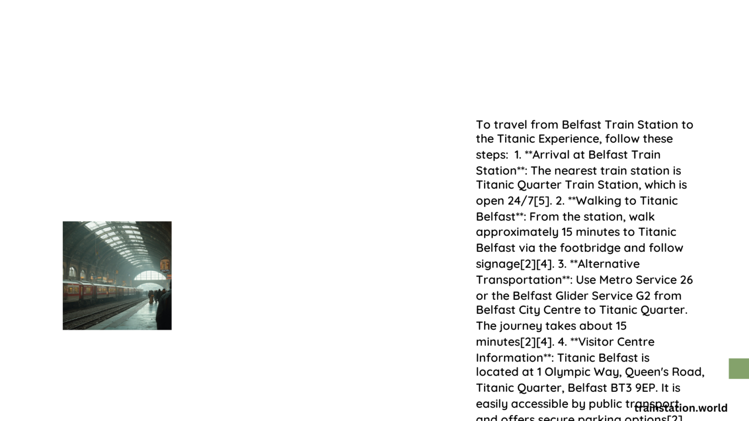 Belfast Train Station to Titanic Experience: A Comprehensive Guide