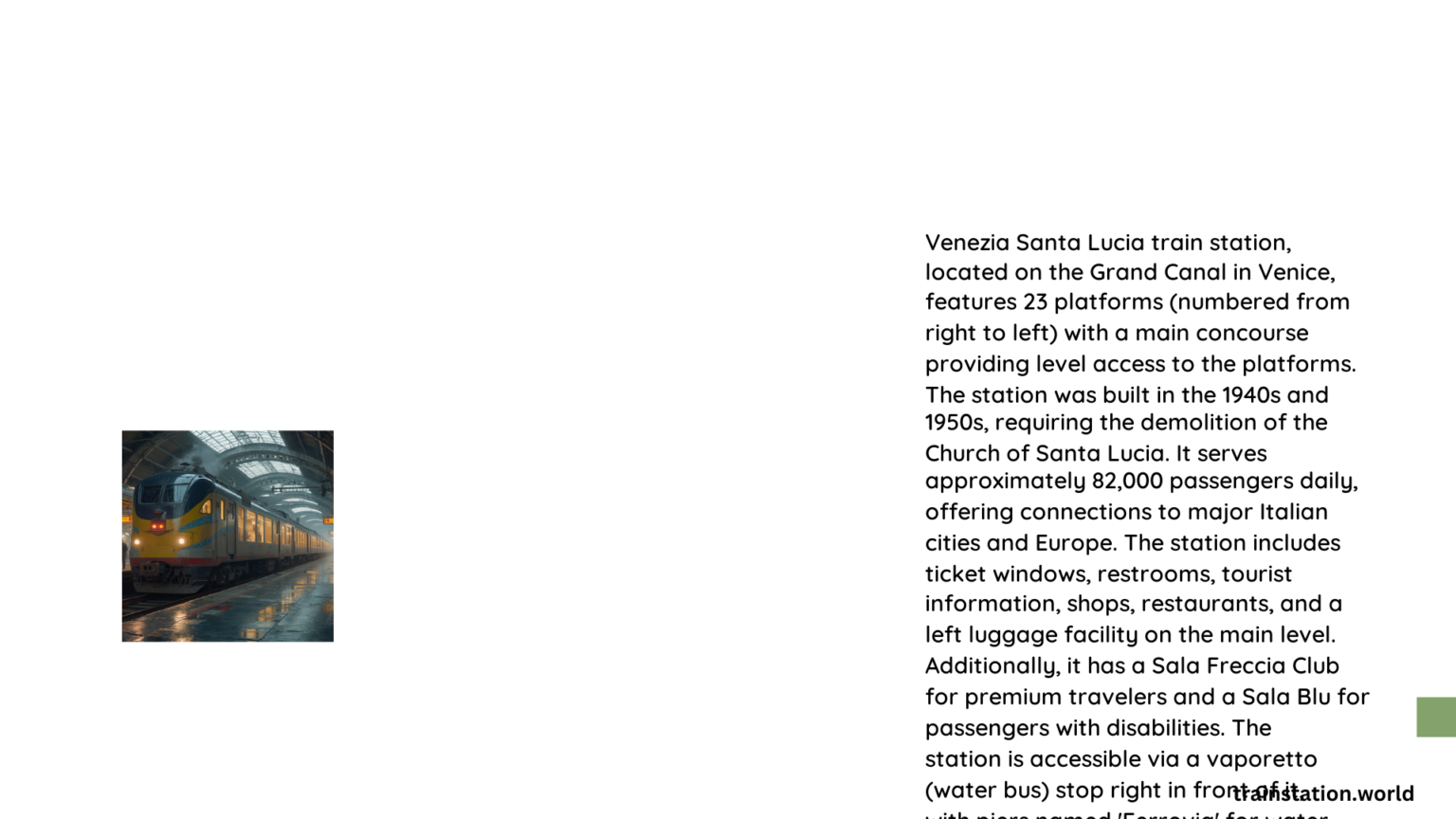 Venice Train Station Layout: A Comprehensive Guide